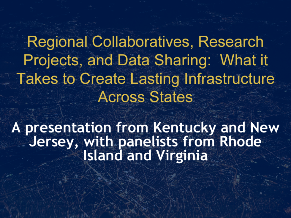 Regional Collaboratives, Research Projects, and Data Sharing: What it ...