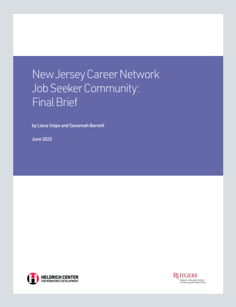New Jersey Career Network Job Seeker Community: Final Brief - Heldrich ...